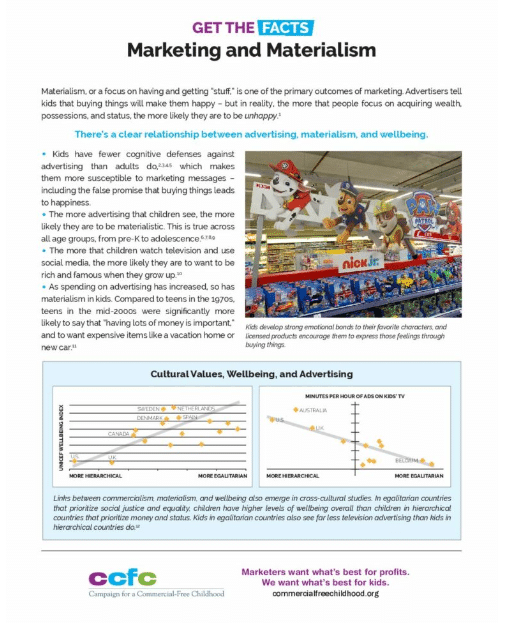 Marketing and Materialism - Fairplay